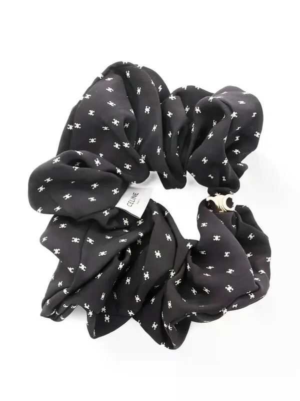 Celine Micro Triomphe Scrunchie - Black