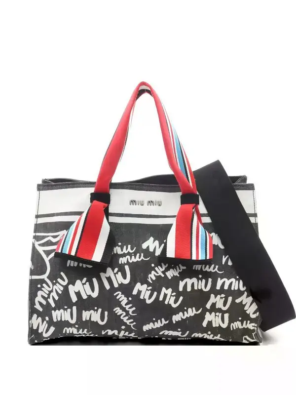 Miu Miu 2010s Logo-plaque Tote