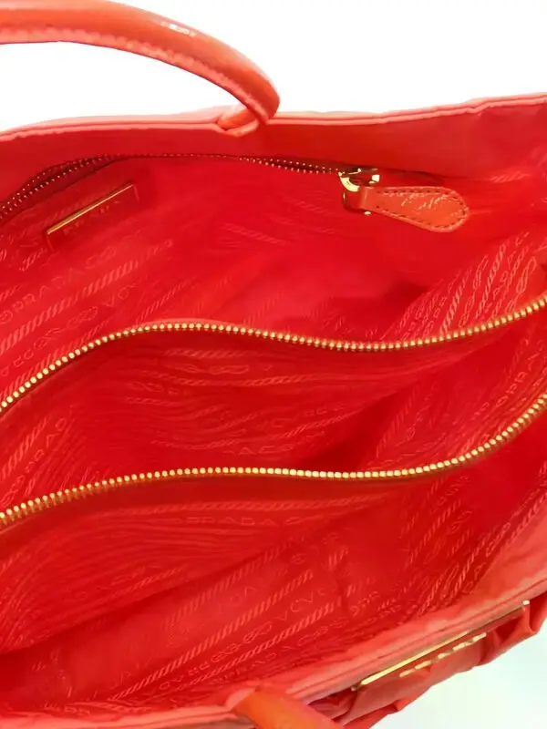 Prada 2000s Bow-detail Tote Bag - Orange