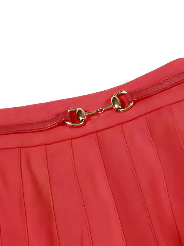 Gucci 2000s Pleated Belted Skirt