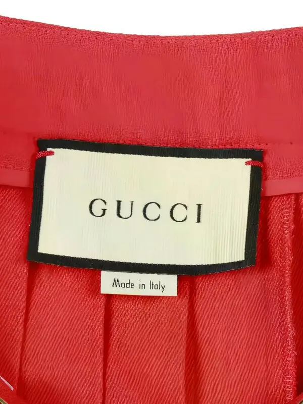 Gucci 2000s Pleated Belted Skirt