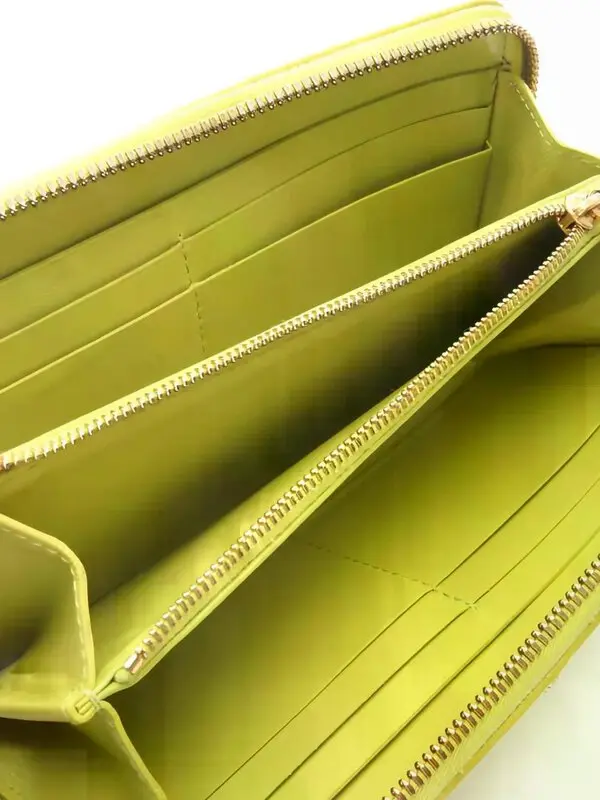 Bottega Veneta 2010s Intrecciato Round-zipper Wallet - Green
