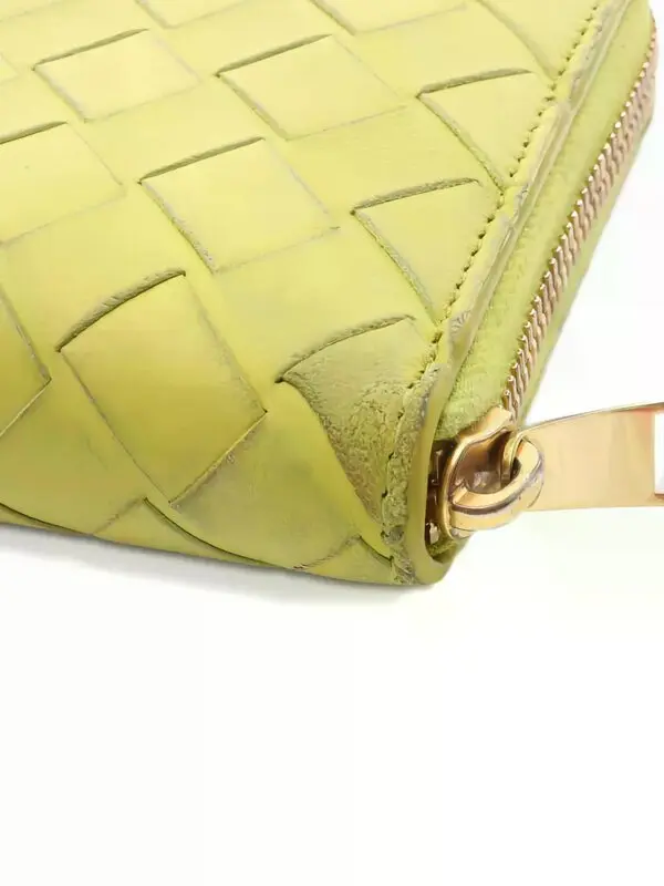 Bottega Veneta 2010s Intrecciato Round-zipper Wallet - Green
