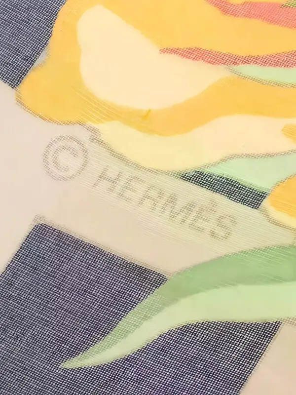 Hermès 2010s Roseraie Scarf - Blue