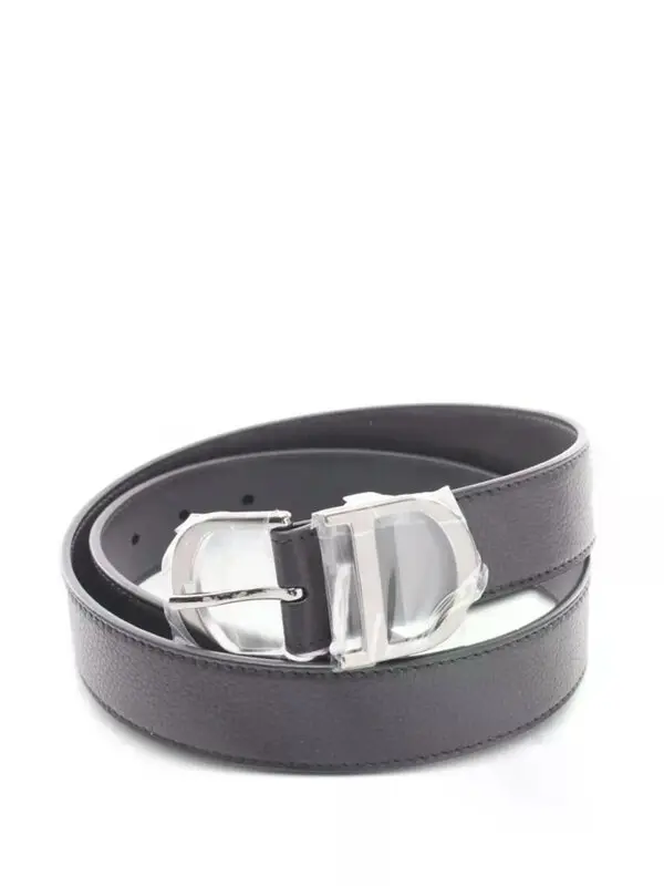 Dior 2020s Logo Leather Belt - Black
