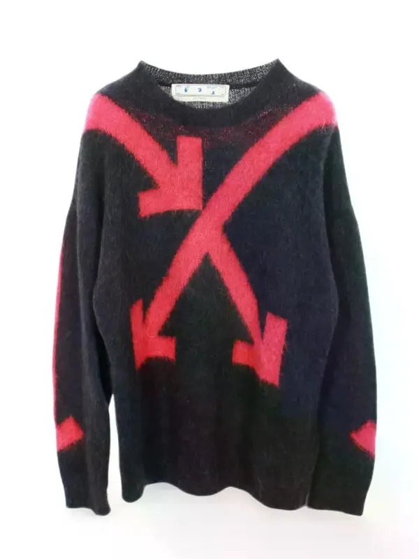 Off-White 2010s Crew Neck Knit Sweater