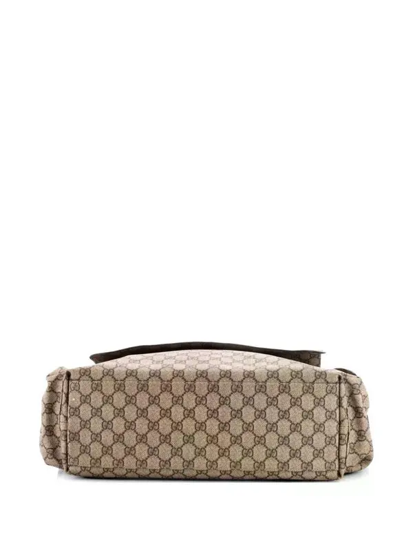 Gucci Gg Coated Canvas Crossbody Bag - Brown