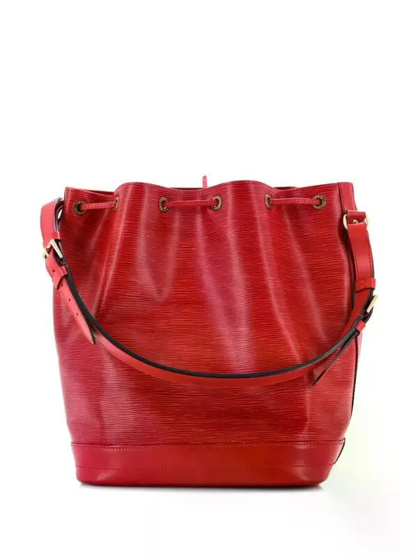 LOUIS VUITTON Noe Handbag Epi Leather Large Bucket Bag - Red
