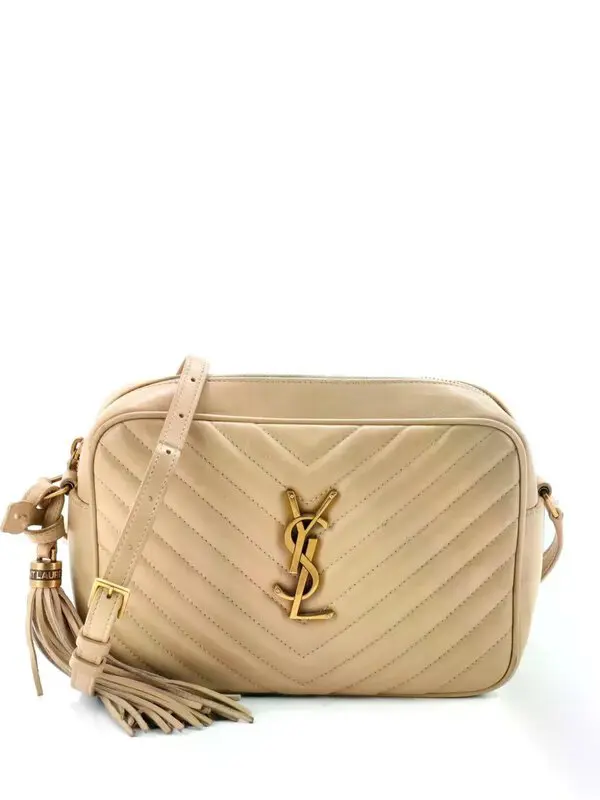 Saint Laurent Lou Camera Bag Matelasse Chevron Leather - Neutrals