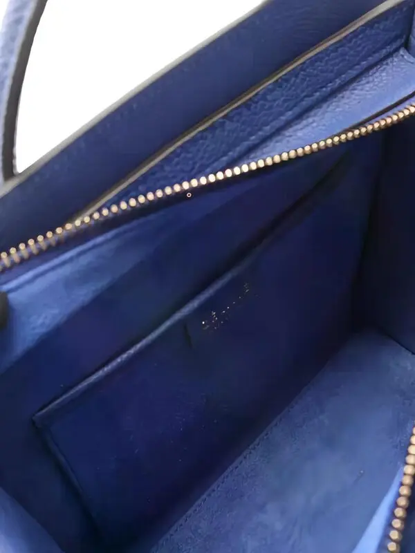 Celine 2010s Nano Luggage Tote Bag - Blue