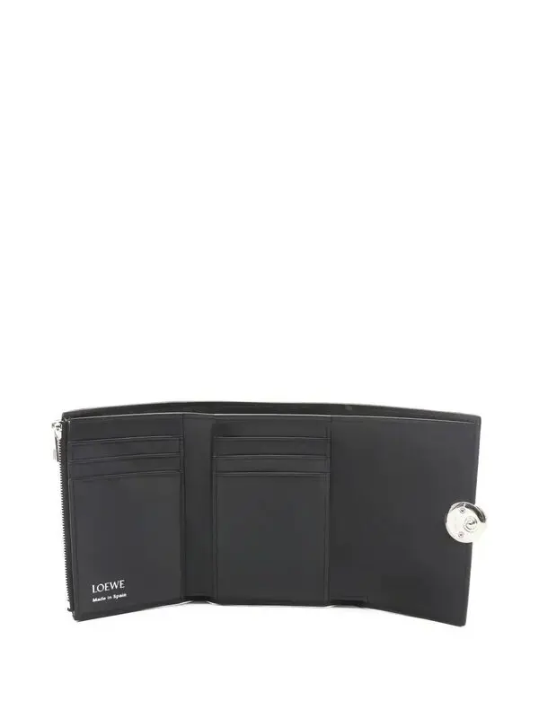 Loewe 2020s Small Anagram Pebble Trifold Leather Wallet
