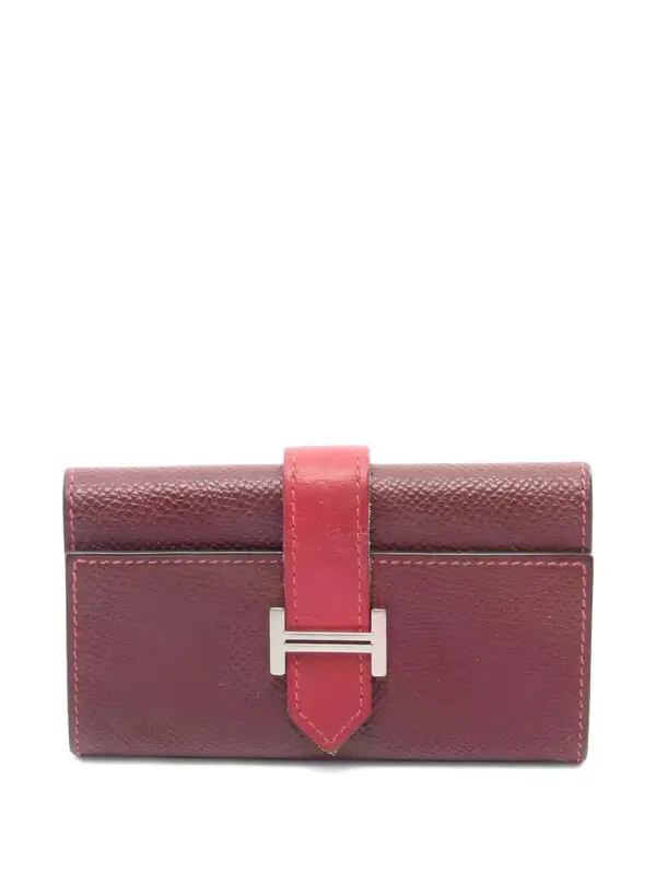 Hermès 2015 Bearn Bi-fold Leather Wallet - Red