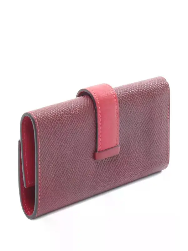 Hermès 2015 Bearn Bi-fold Leather Wallet - Red