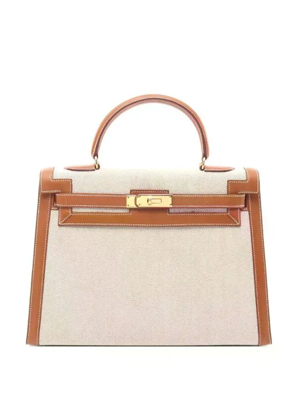 Hermès 1991 Kelly 32 Leather Handbag - Neutrals