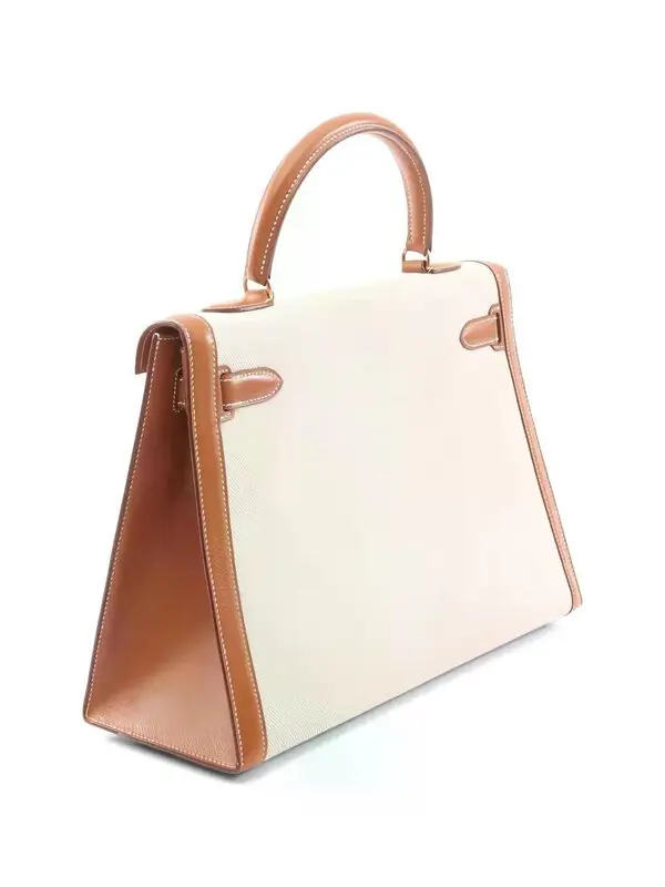 Hermès 1991 Kelly 32 Leather Handbag - Neutrals