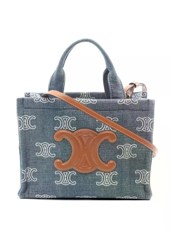 Celine 2010s Small Cabas Thais Tote - Blue