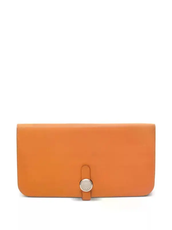 Hermès 2019 Dogon Bi-fold Long Leather Wallet - Orange