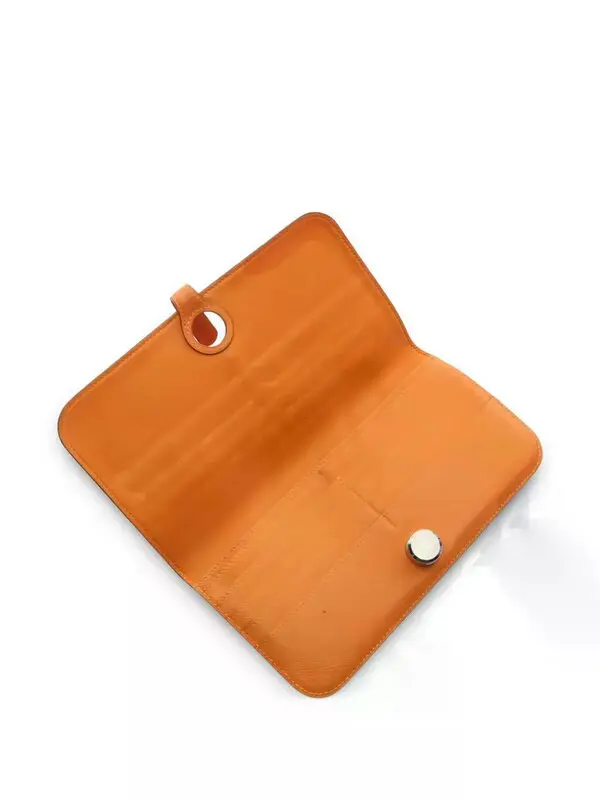 Hermès 2019 Dogon Bi-fold Long Leather Wallet - Orange