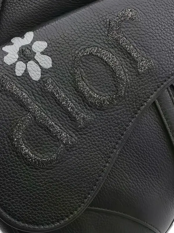 Dior 2010s X Erl Leather Saddle Bag