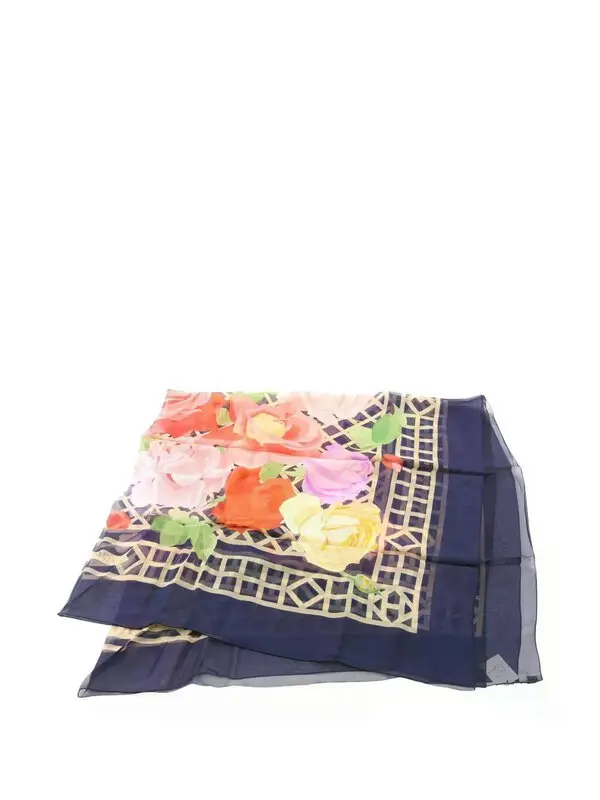 Hermès 2010s Roseraie Scarf - Blue
