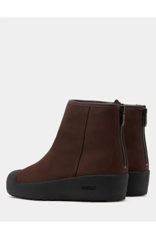 Bally Curling Bootie In Suede