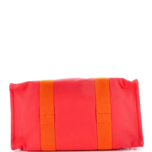 Hermès Petit Chartier Nappy Bag Printed Toile Large