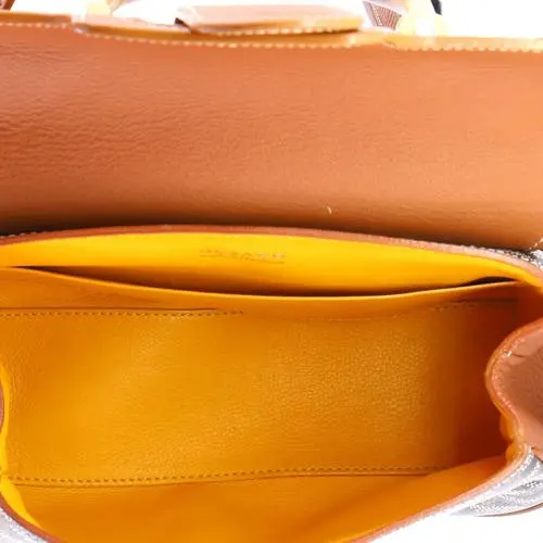 Goyard Saigon Top Handle Bag Coated Canvas With Leather Mini - Brown
