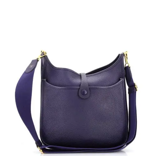 Hermès Evelyne Bag Gen Iii Clemence Pm - Bleu Encre