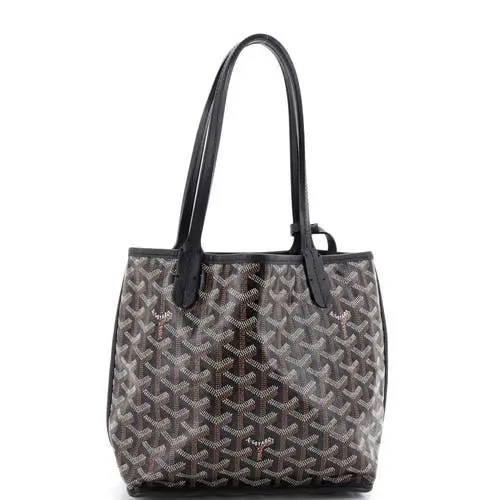 Goyard Anjou Reversible Tote Coated Canvas Mini - Black