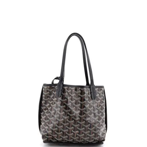 Goyard Anjou Reversible Tote Coated Canvas Mini - Black