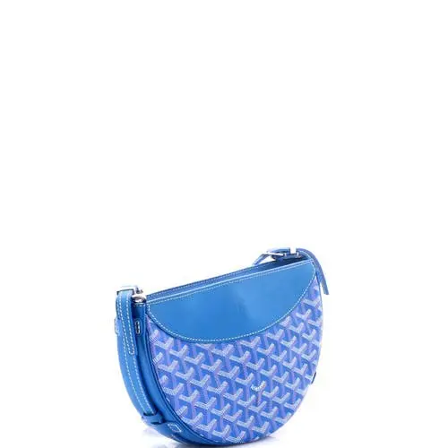 Goyard Hirondelle Shoulder Bag Coated Canvas And Leather - Blue