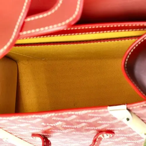 Goyard Saigon Top Handle Bag Coated Canvas With Leather Pm