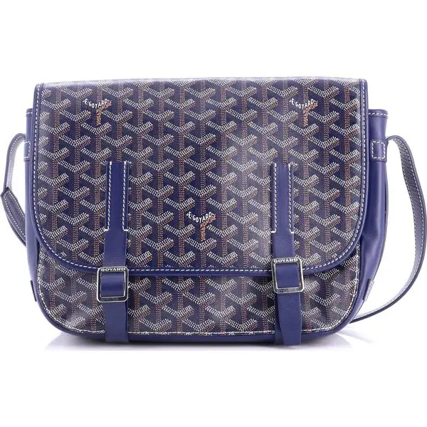 Goyard Belvedere Messenger Bag Coated Canvas Mm - Blue