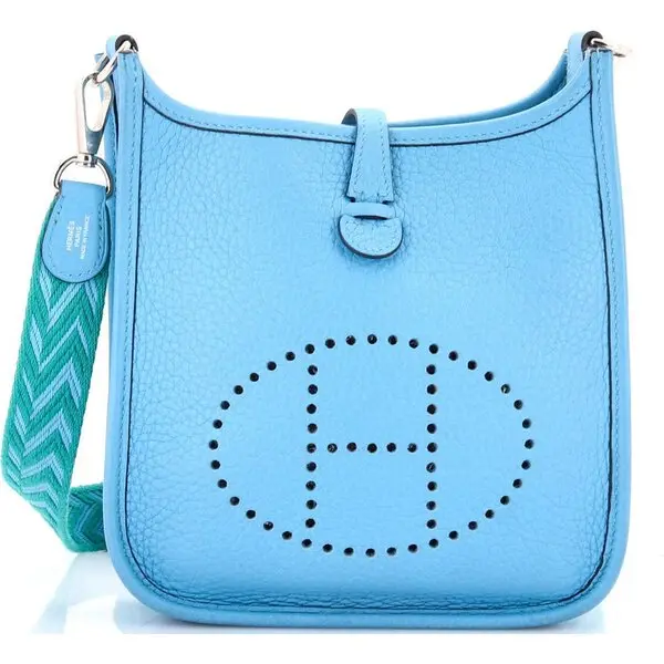 Hermès Evelyne Tpm Bag Clemence Leather Gen Iii - Celeste