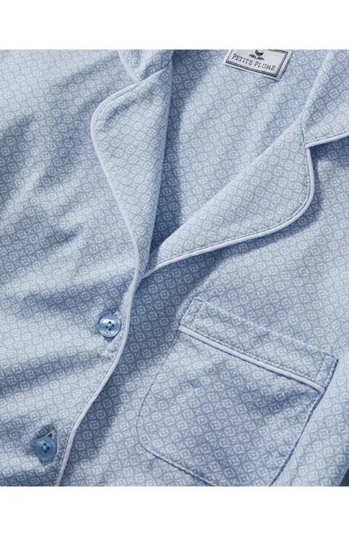 PETITE PLUME Geo Classic Lightweight Pima Cotton Pajamas