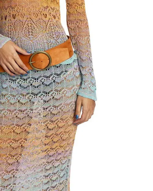 Anna Sui Ombre Space Dye Crochet Skirt