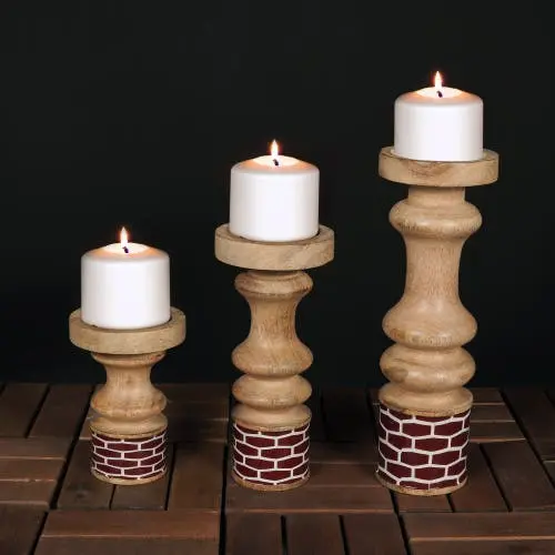 MELA ARTISANS Gramercy Pillar Candleholder Set