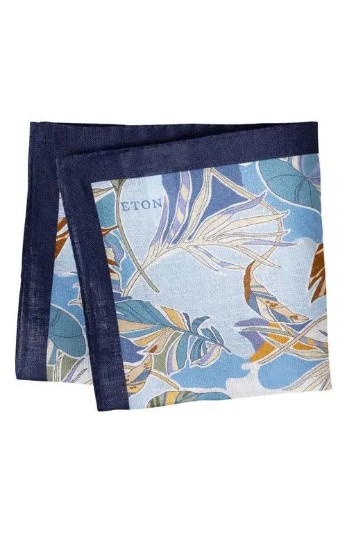 Eton Tropical Linen Pocket Square - Light Blue