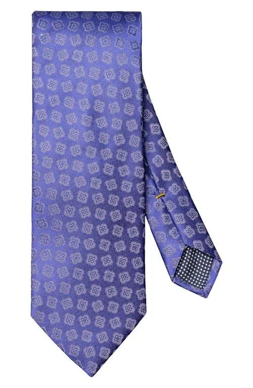 Eton Medallion Silk Neck Tie - Medium Purple