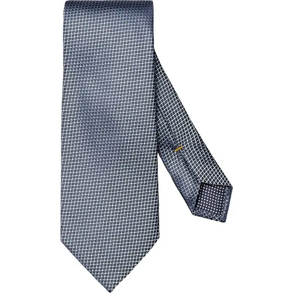 Eton Micro Silk Neck Tie - Dark Blue