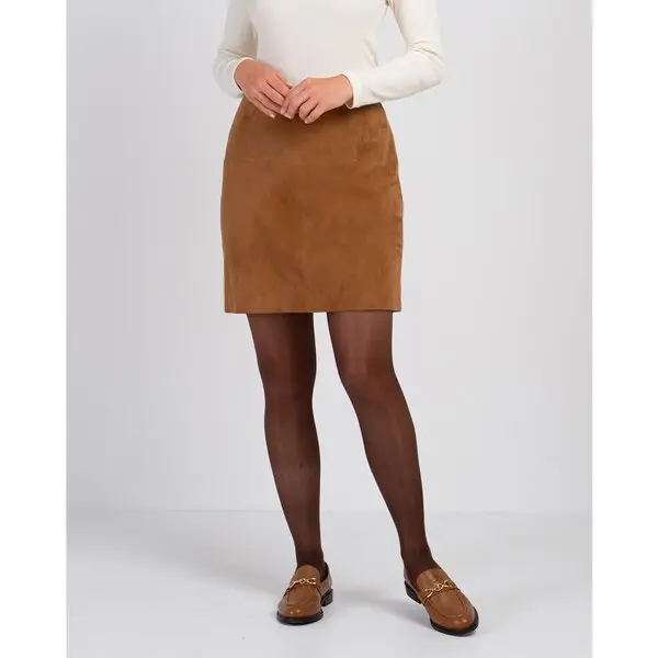 KETTLEWELL Hayden Suede Skirt - Camel