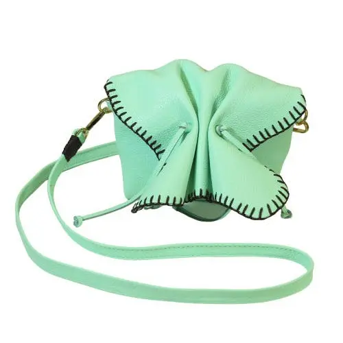 Carlos Falchi Mini Butterfly Leather Bag - Lime