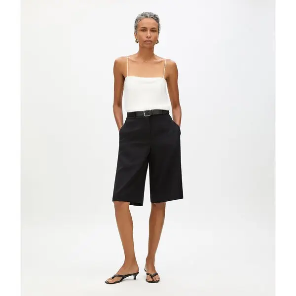Another Tomorrow Bermuda Pant - Black