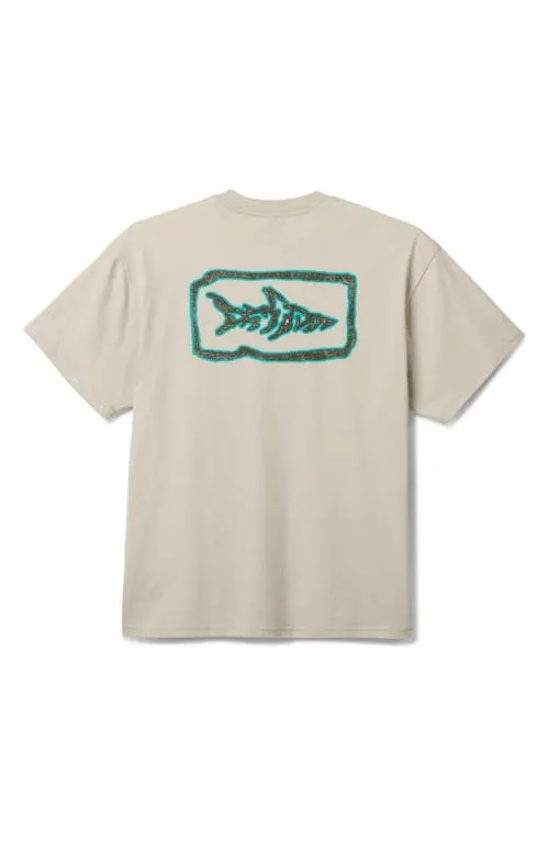 MAUI & SONS Fossil Boxy Fit Cotton Graphic T-shirt - Cement