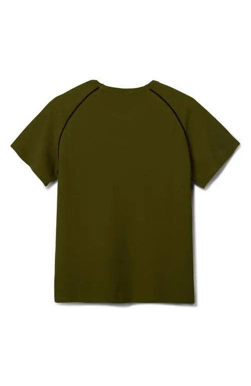 MAUI & SONS Embroidered Logo Raglan Sleeve Cotton T-shirt