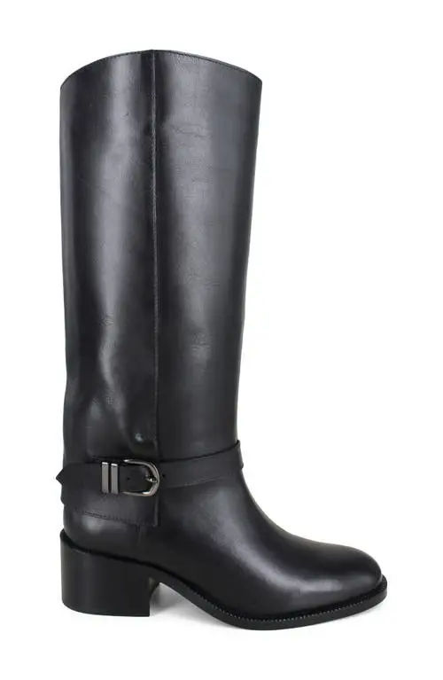 ZIGI Simeon Knee High Riding Boot - Black Leather
