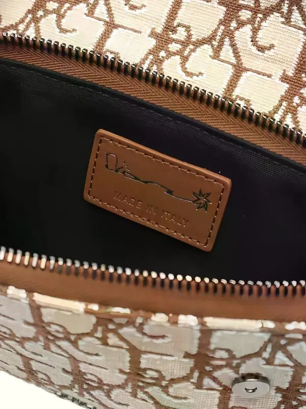 Dior X Travis Scott Cactus Jack 2000s Saddle Canvas Arm Wallet - Neutrals