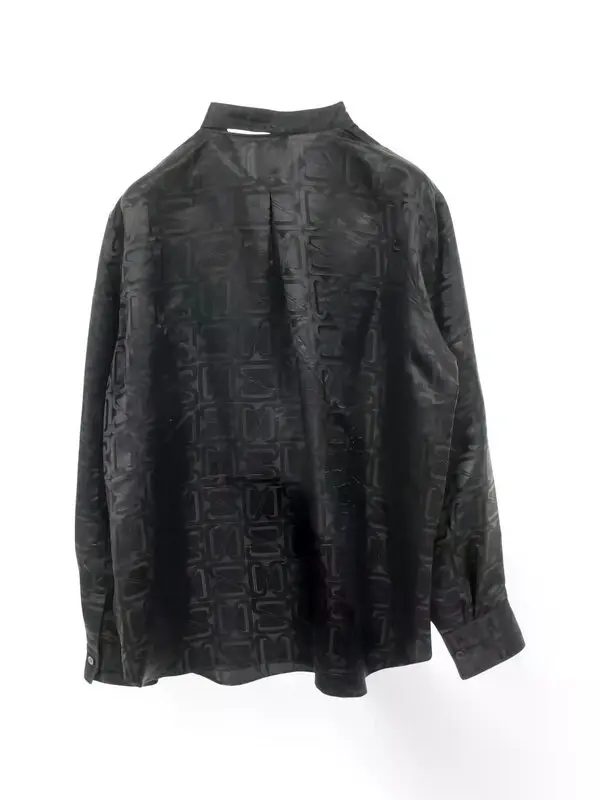 Hermès 2010s Bow Tie Long Sleeve Blouse