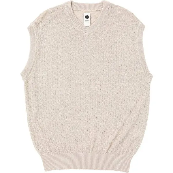 VOWELS Checkered Knit Vest