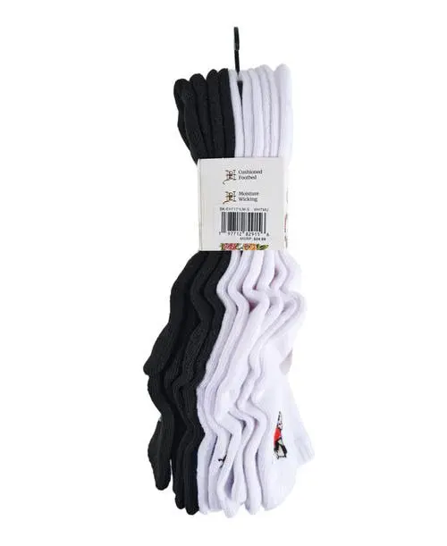 Ed Hardy Flower Heart Print Mid Crew Sock 5-pack - White Multi